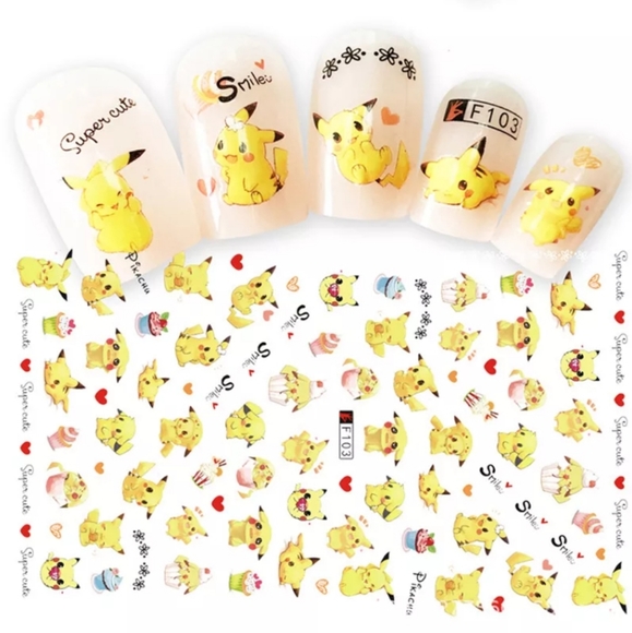 Makeup | 415 Pokemon Pikachu Nail Art Stickers | Poshmark